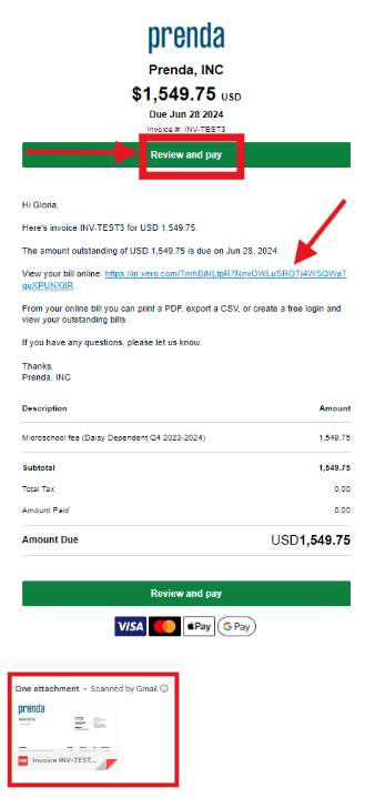 AZ ESA Invoice Payment Instructions